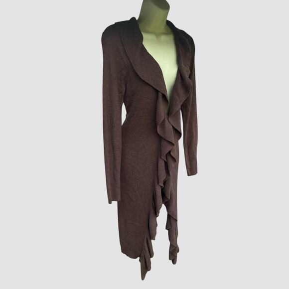 Other | Sweaters | Y2k Whimsygoth Style Brown Wool Blend Long Sleeve ...